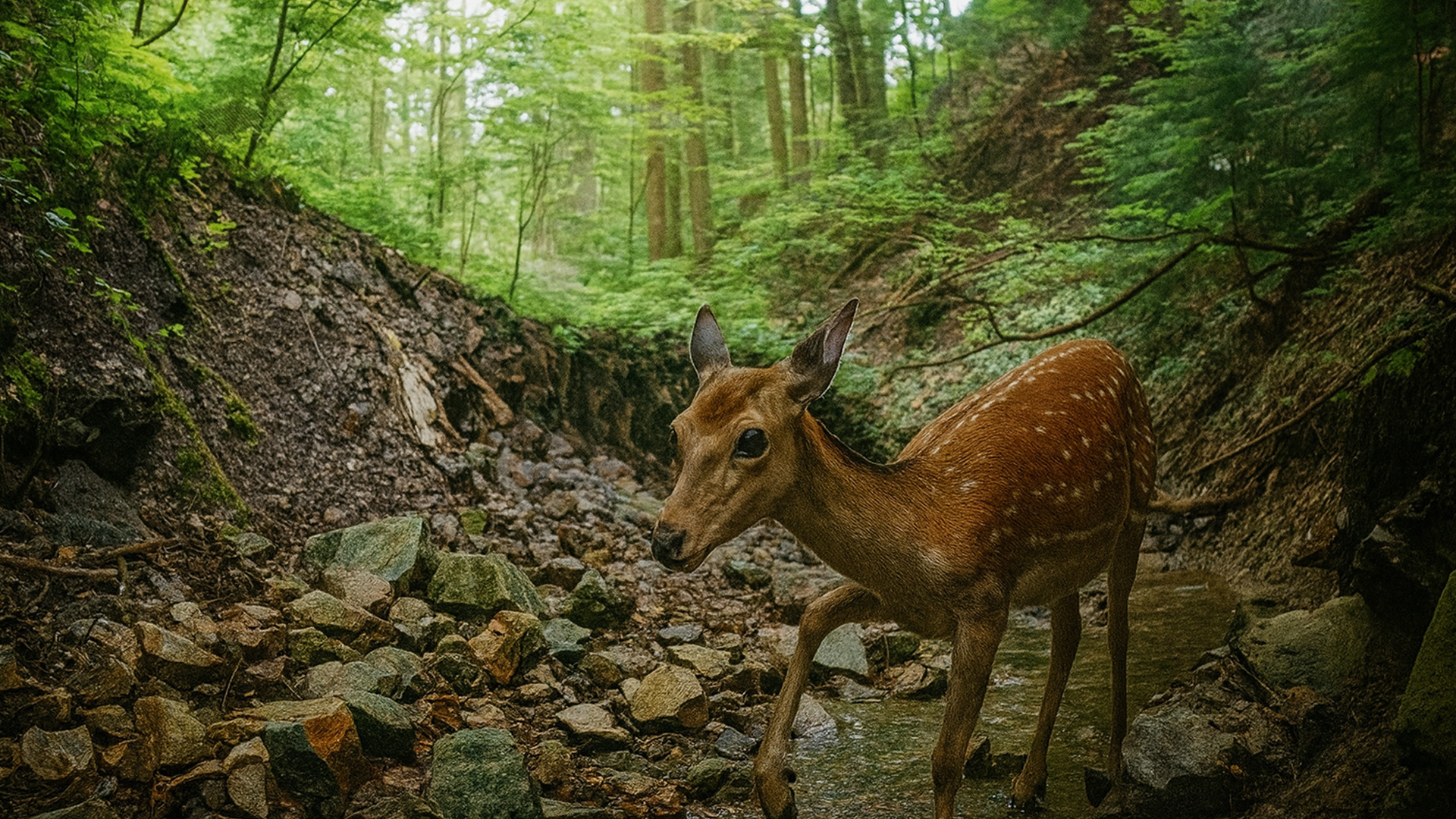 Nature Captured by a Hidden Camera at the River