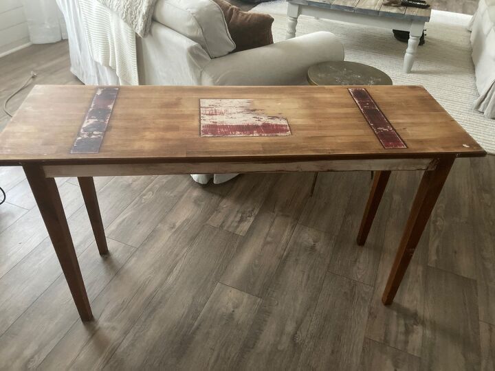 French Typography Console Table