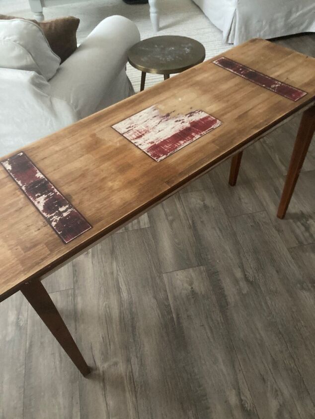 French Typography Console Table