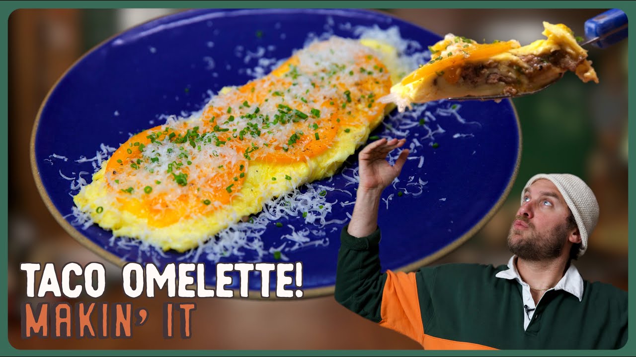 How to make a taco meat omelette for a quick meal
