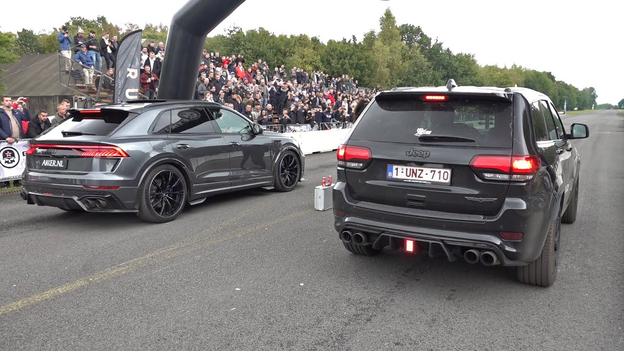 800HP RSQ8 ABT vs 1000HP Trackhawk Race