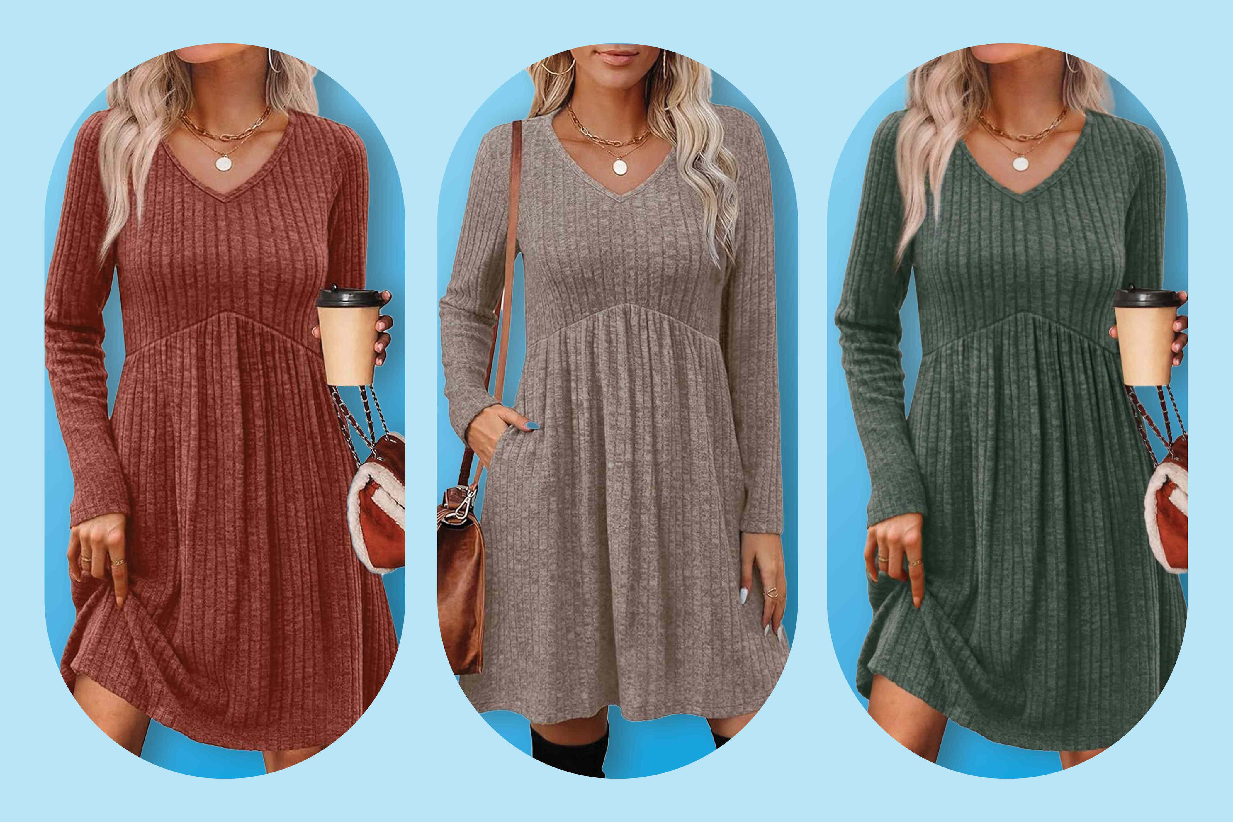 Amazon's New No. 1-Selling Fall Dress Is So Comfy and Flattering, 500+ People Just Bought It ...