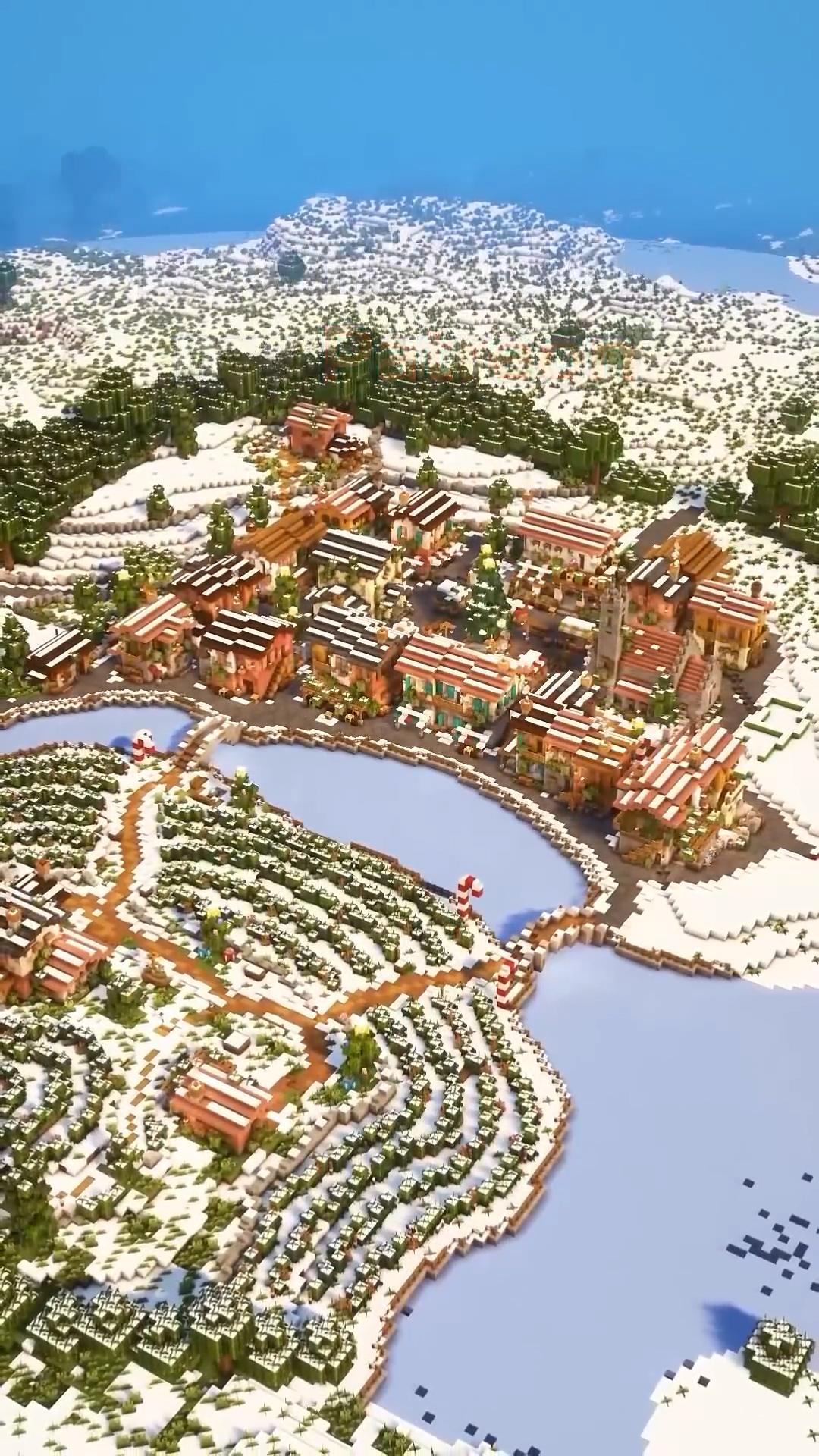 Minecraft Italian Christmas Village Build