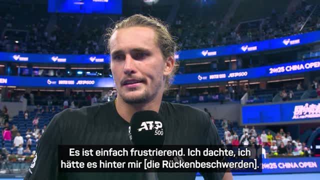 Zverev mit Rückenproblemen: "Es ist frustrierend"