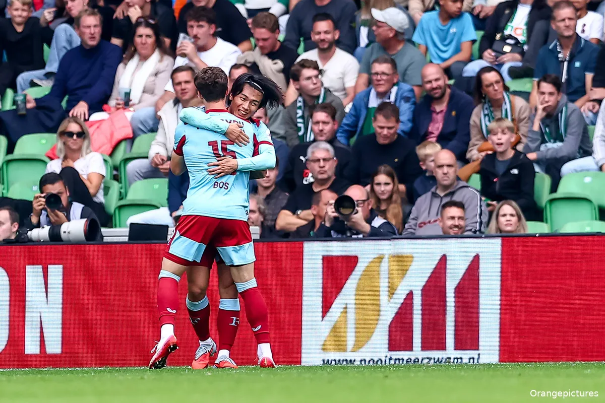 Ueda kopt Feyenoord naar zwaarbevochten zege in Euroborg