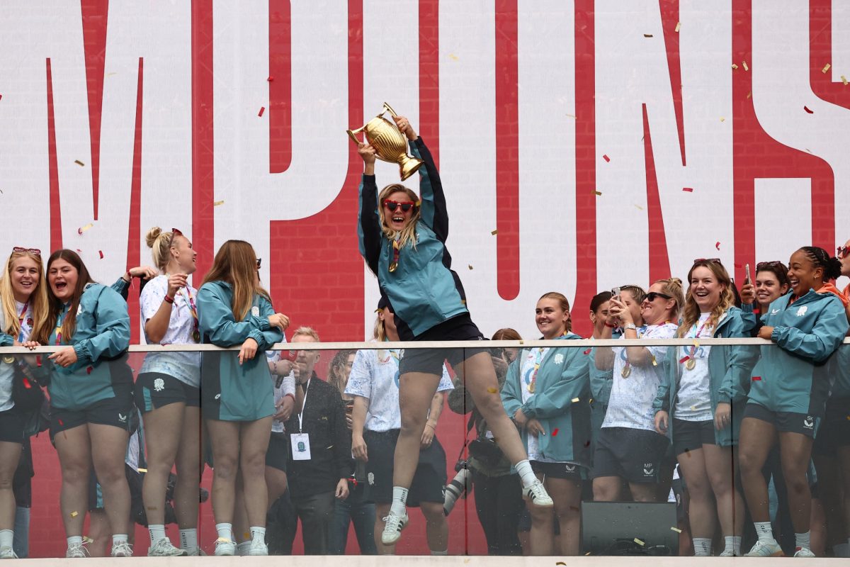 Red Roses celebrate Rugby World Cup win – in pictures