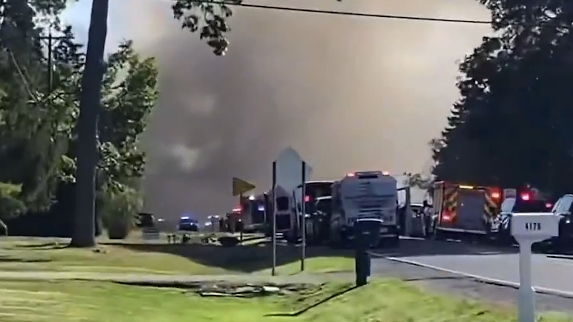 Closeup Of Mormon Church Fire After Shooting