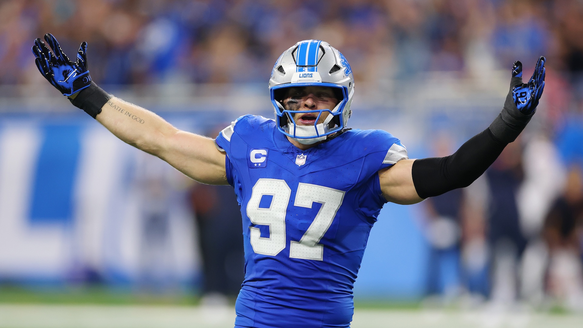 Lions’ Aidan Hutchinson Reacts to Dominating Browns in Week 4