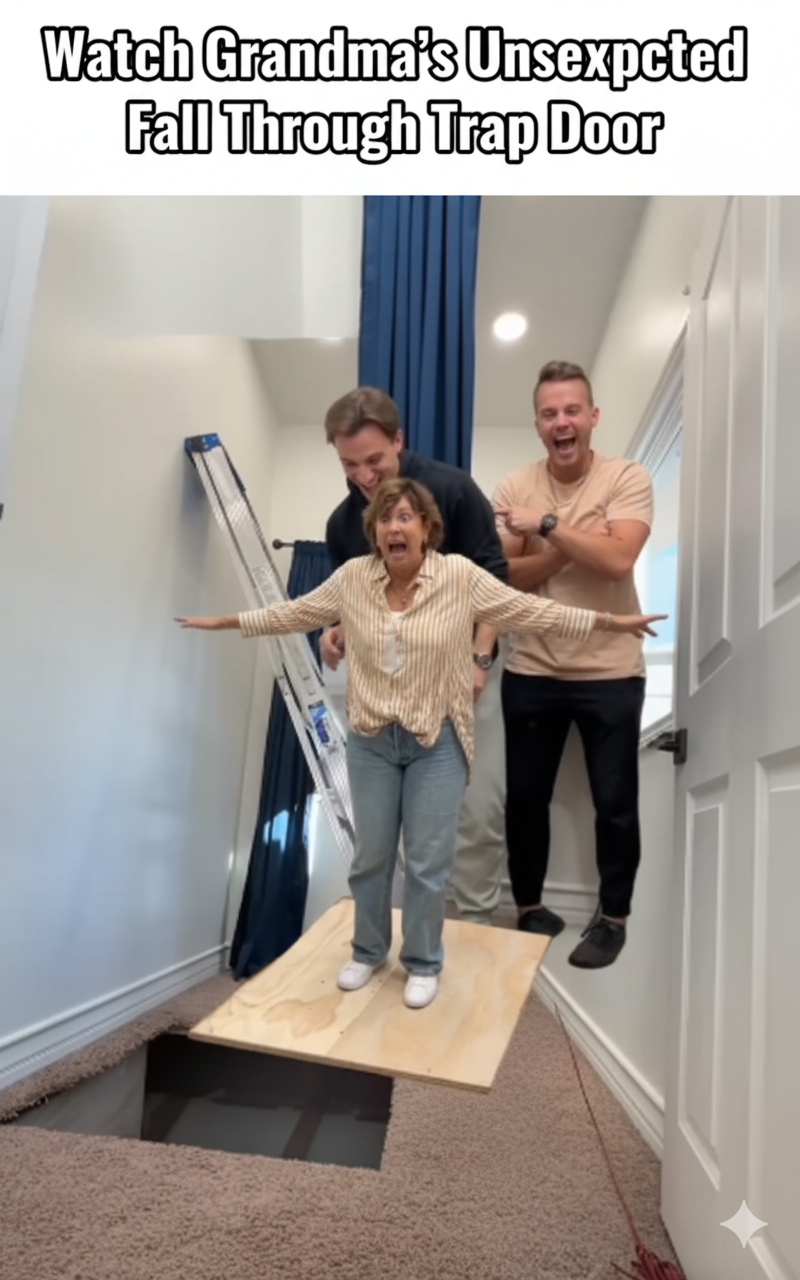 Grandma’s Unexpected Trap Door Fall | Funny Surprise Moment