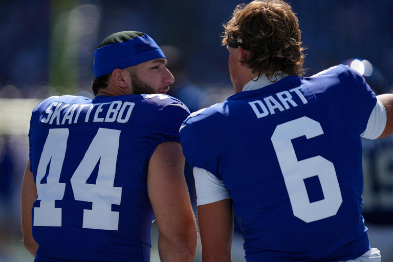 Giants' Jaxson Dart, Cam Skattebo had front row seat during rookie minicamp