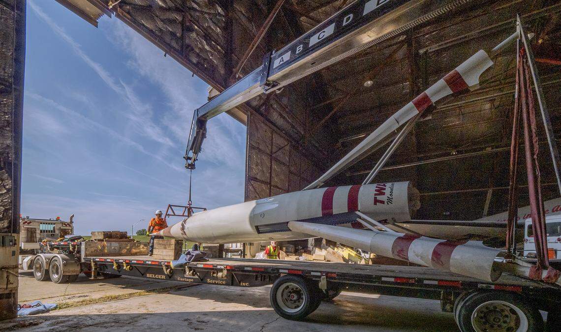 See how this iconic Kansas City rocket was moved to its new home at ...