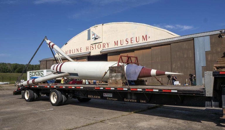 See how this iconic Kansas City rocket was moved to its new home at ...