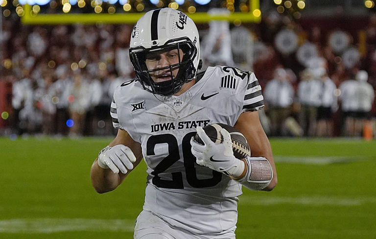 Iowa State football running back Carson Hansen still questionable in ...