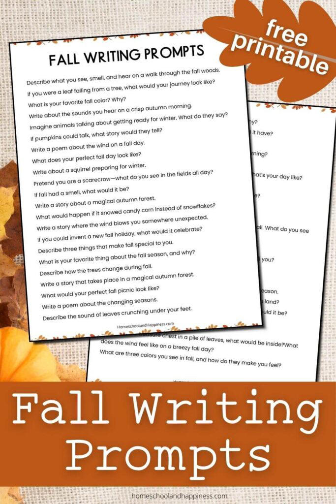 45 fun and creative fall writing prompts for kids