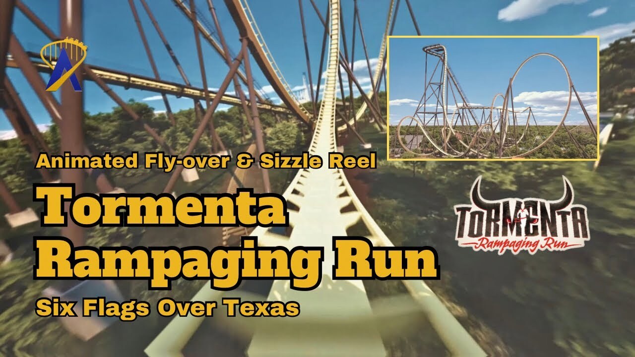 Tormenta Rampaging Run Fly Over and Sizzle Reel from Six Flags Over Texas