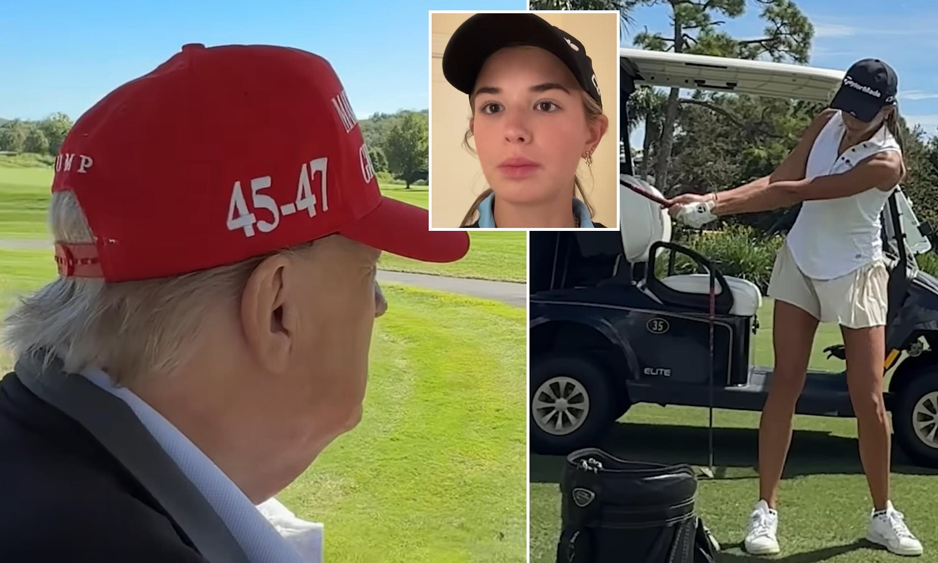 Kai Trump gives rare behind-the-scenes glimpse of golf day with grandpa ...