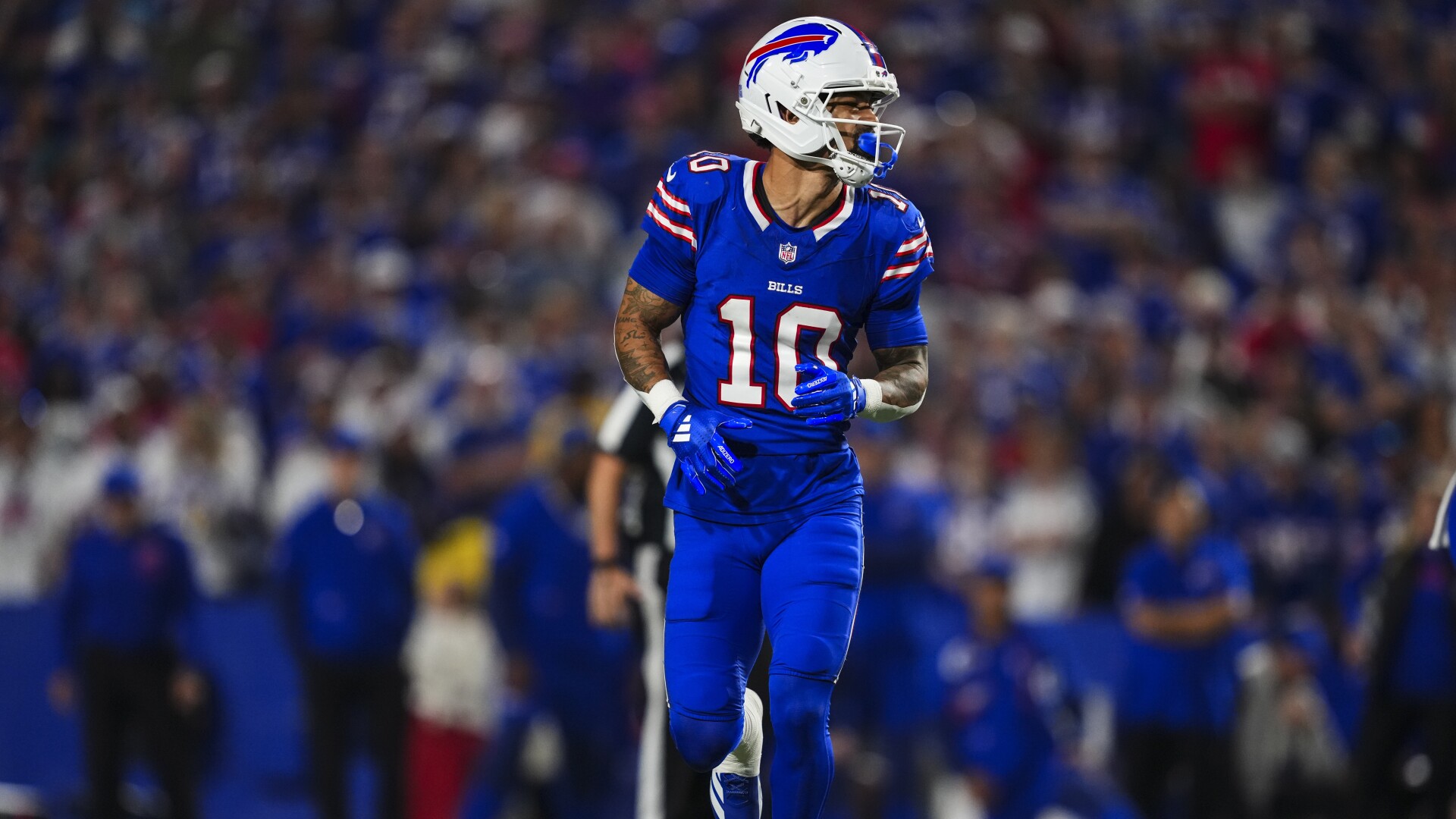 Khalil Shakir 43-yard touchdown gives Bills 7-0 lead over Saints