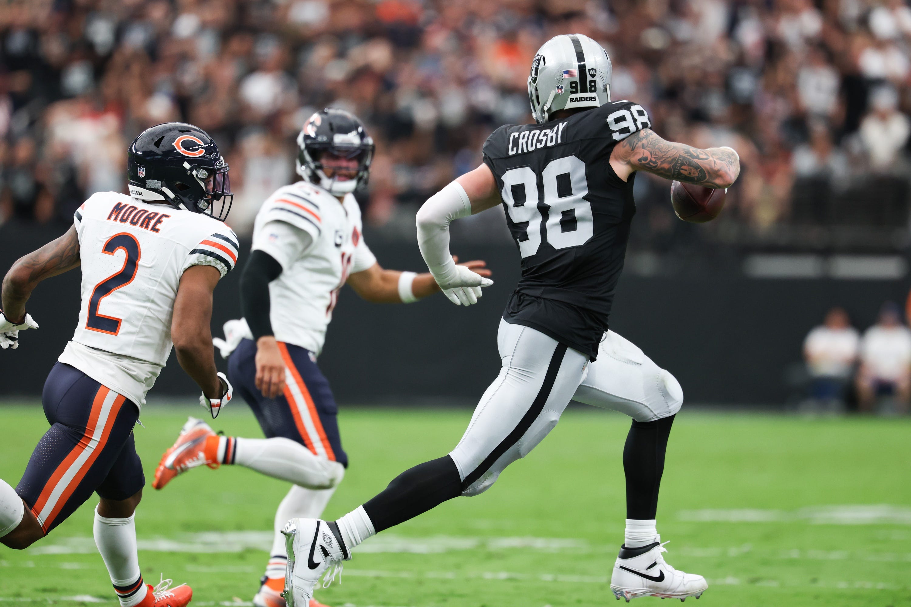 Raiders EDGE Maxx Crosby robbed of yet another strip sack