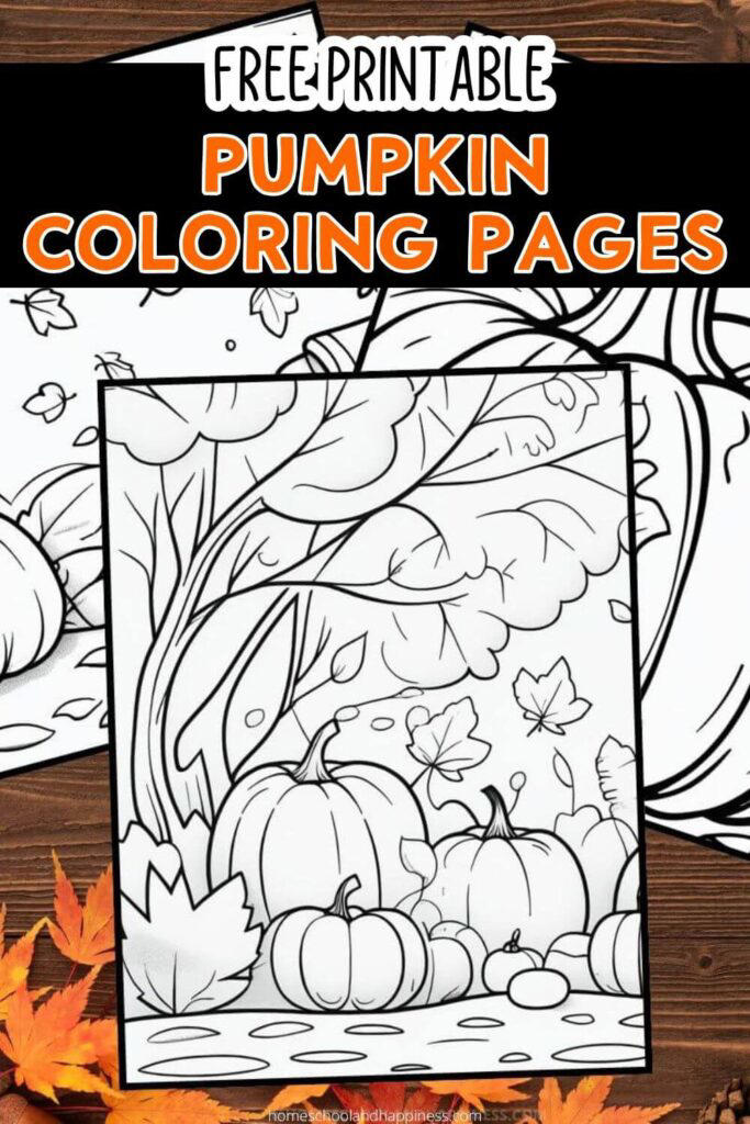 Fall pumpkin coloring pages