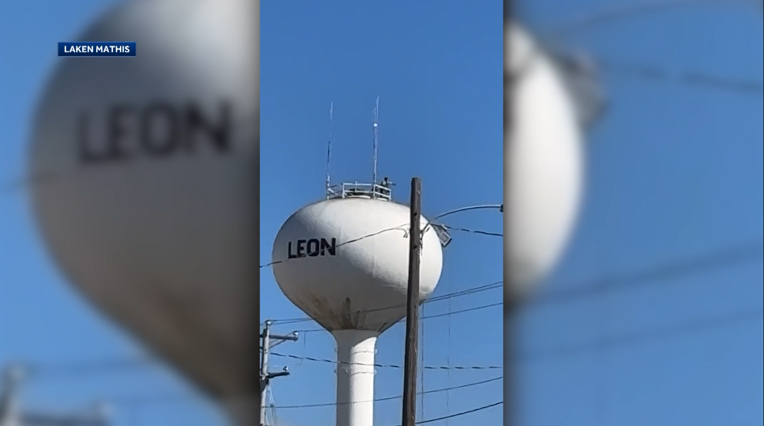 Fire crews respond to calls for help from top of Iowa water tower