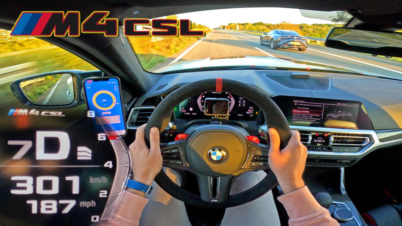 BMW M4 CSL Hits 300km/h on Autobahn