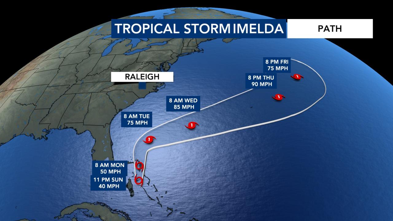Tropical Storm Imelda latest: Tropical storm to strengthen Monday ...