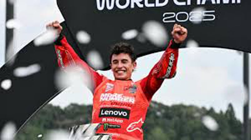 Marquez 'at peace' after winning seventh MotoGP title