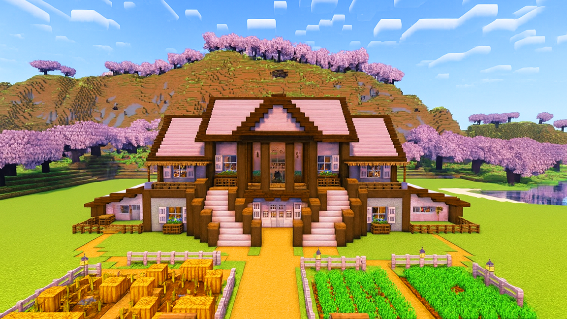 Step-by-Step Guide to Building a Cherry Blossom House in Minecraft