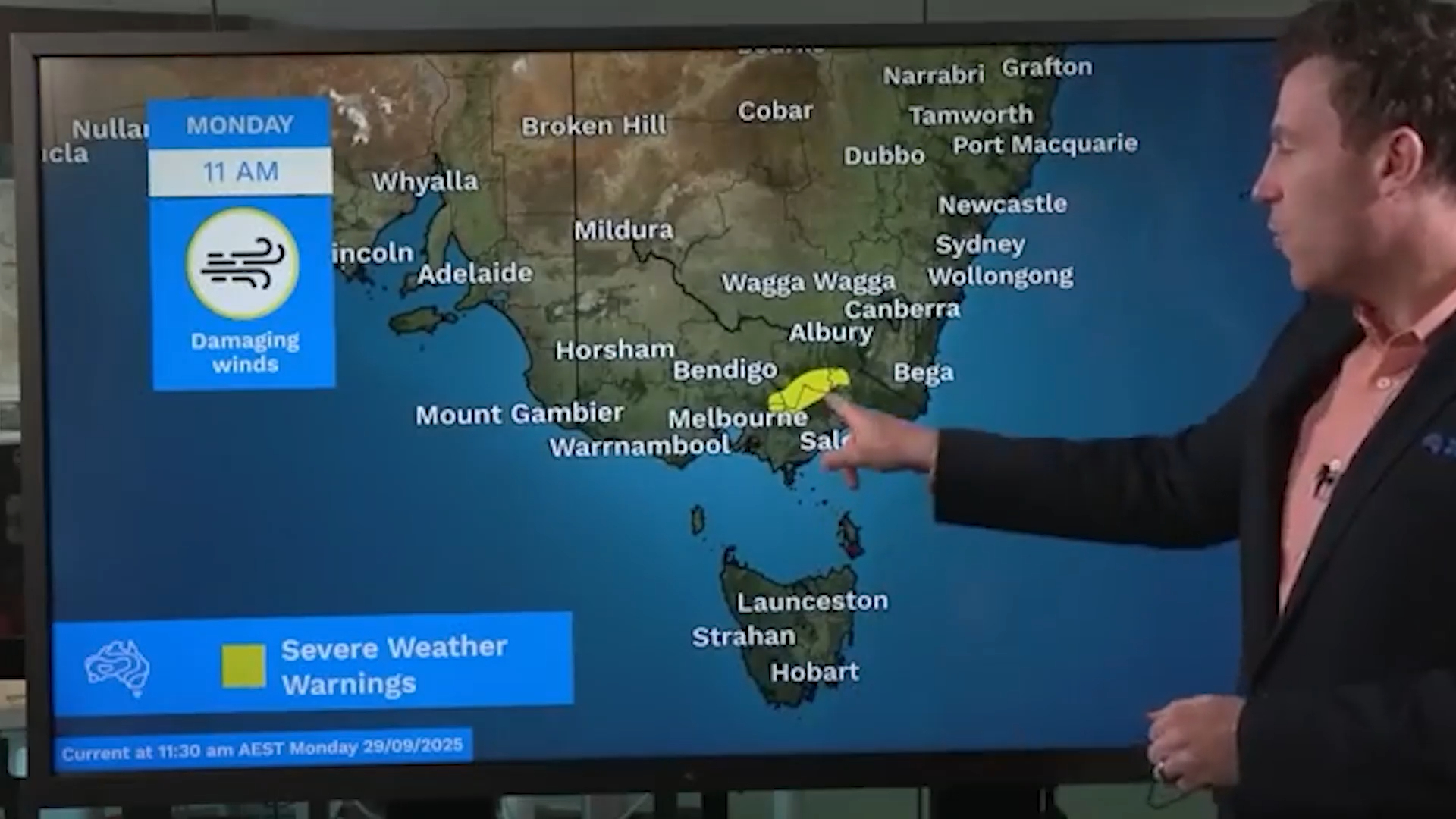 Severe weather warning for Victoria as winds of over 100km/h batter state
