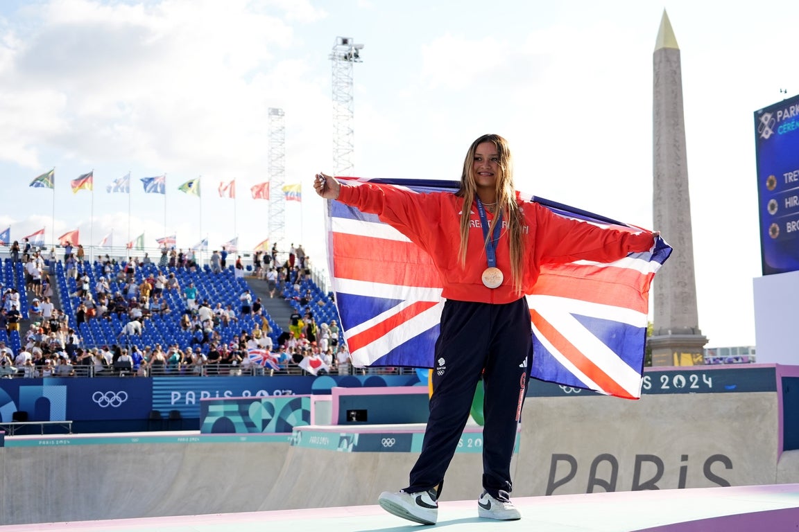 Dynamic photos highlight Olympic skateboarding star Sky Brown