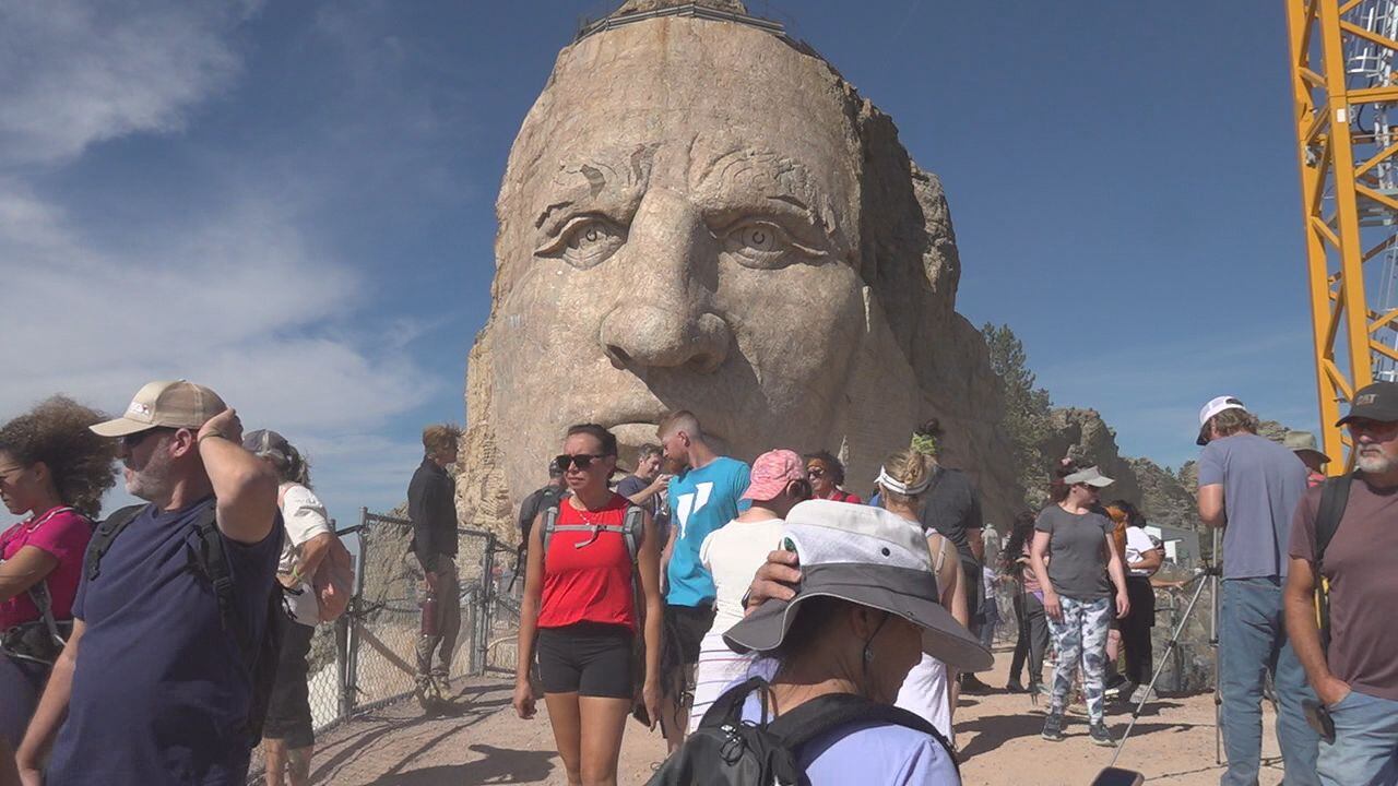 Nearly 5,200 people head up Crazy Horse Memorial in Fall Volksmarch