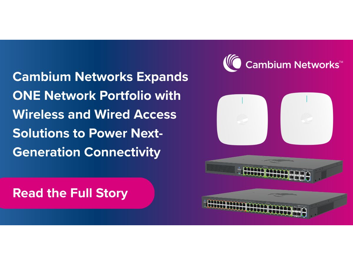 Cambium Networks extiende la cartera de ONE Network