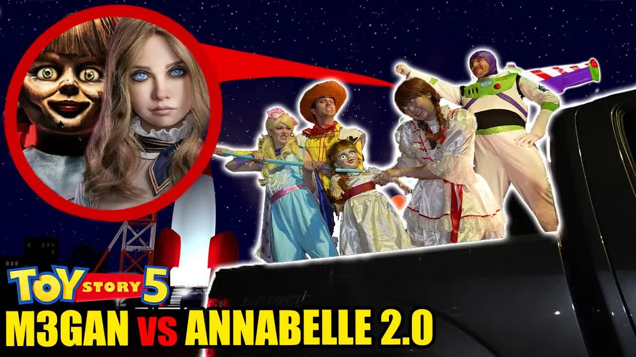M3GAN vs ANNABELLE 2.0 at Stromedy's house! (We took Toy potion)