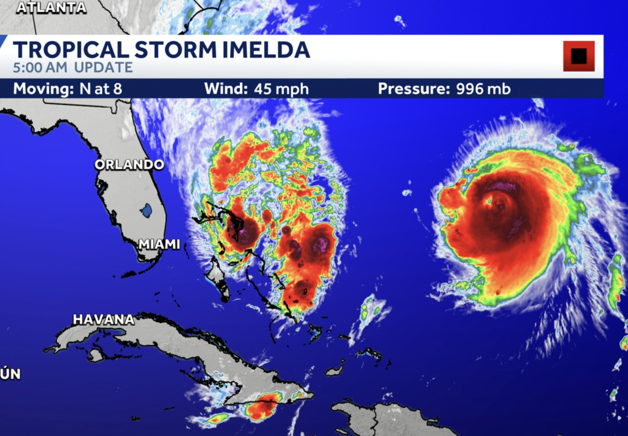 Tropical Storm Imelda expected to become a hurricane by Tuesday