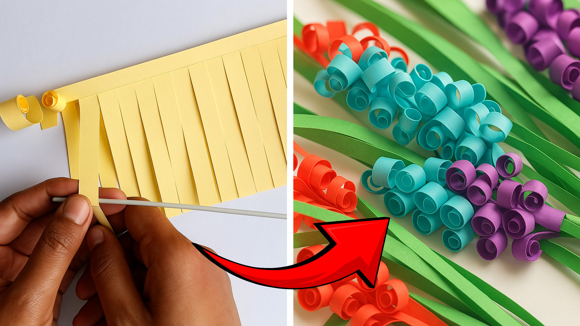 DIY Paper Stick Flowers Hyacinth Lavender