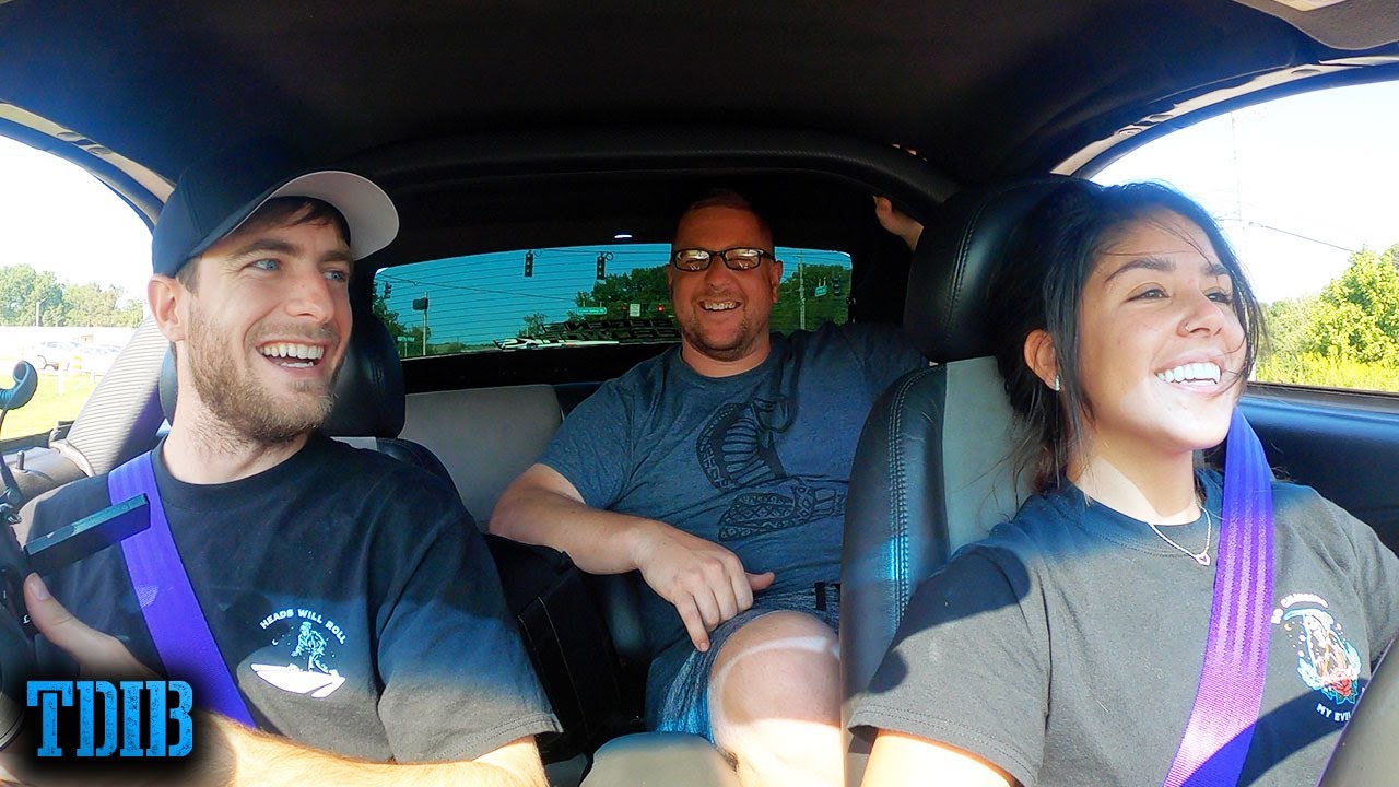 My girlfriend drives 500HP car for the first time reaction