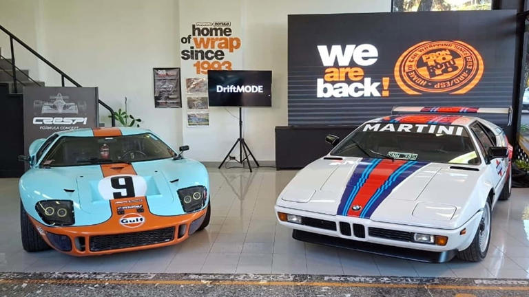 La fiesta de los BMW M1 "Martini" y Ford GT40 "Gulf"
