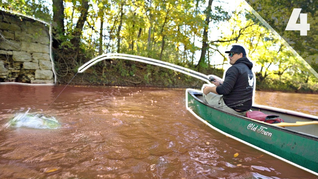 Flooded backwoods creek holds massive fish for canoe anglers