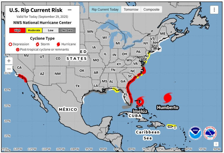 Hurricane Humberto may impact Tropical Storm Imelda. Here's forecast ...