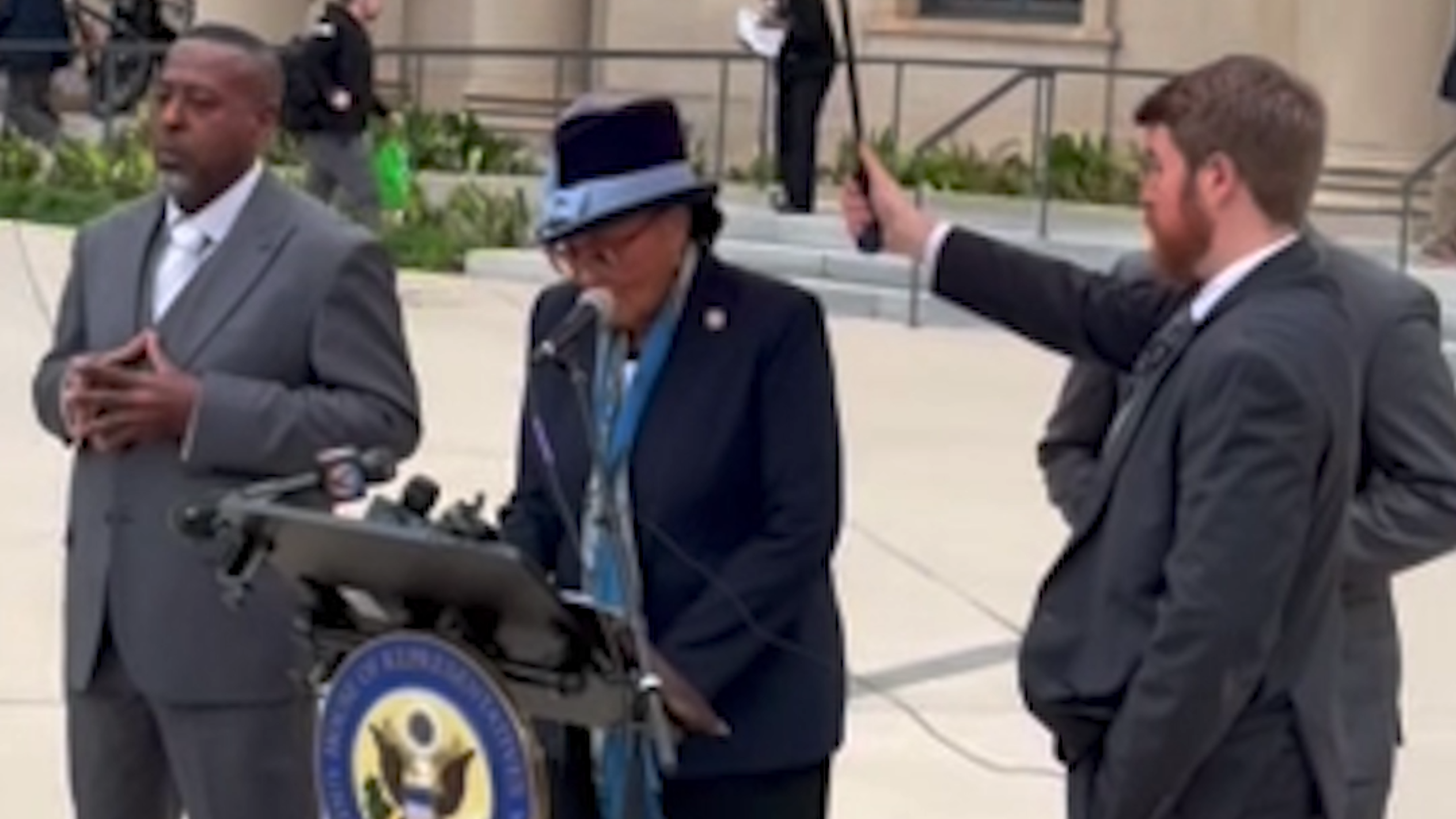 Rep. Alma Adams speaks about the light rail stabbing