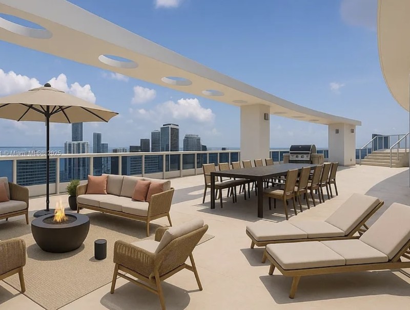 Rare two-story penthouse in Downtown Miami has rooftop terrace