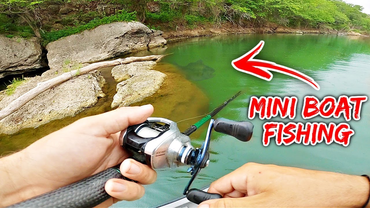 Savage river fish viciously attack my bait mini boat fishing