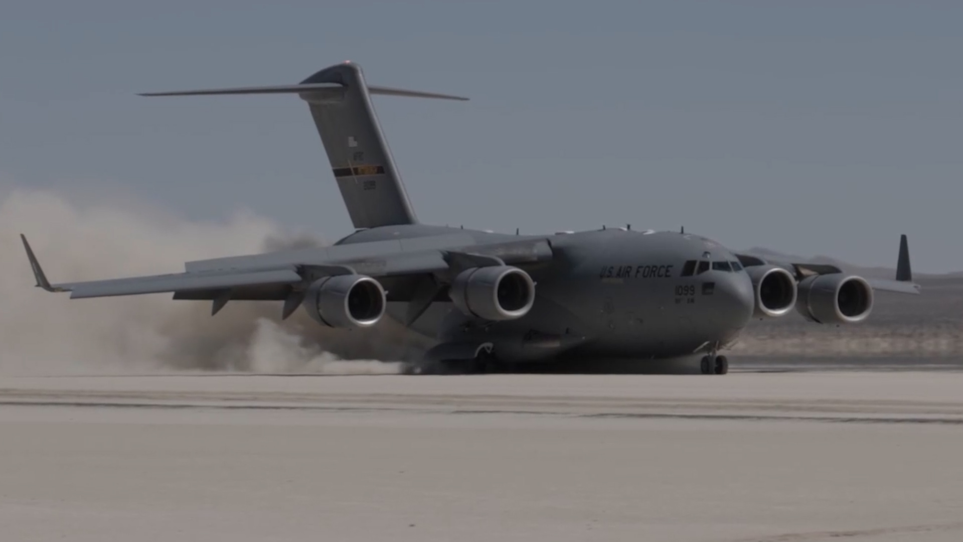 US Airforce Train Landing on Unimproved Surfaces