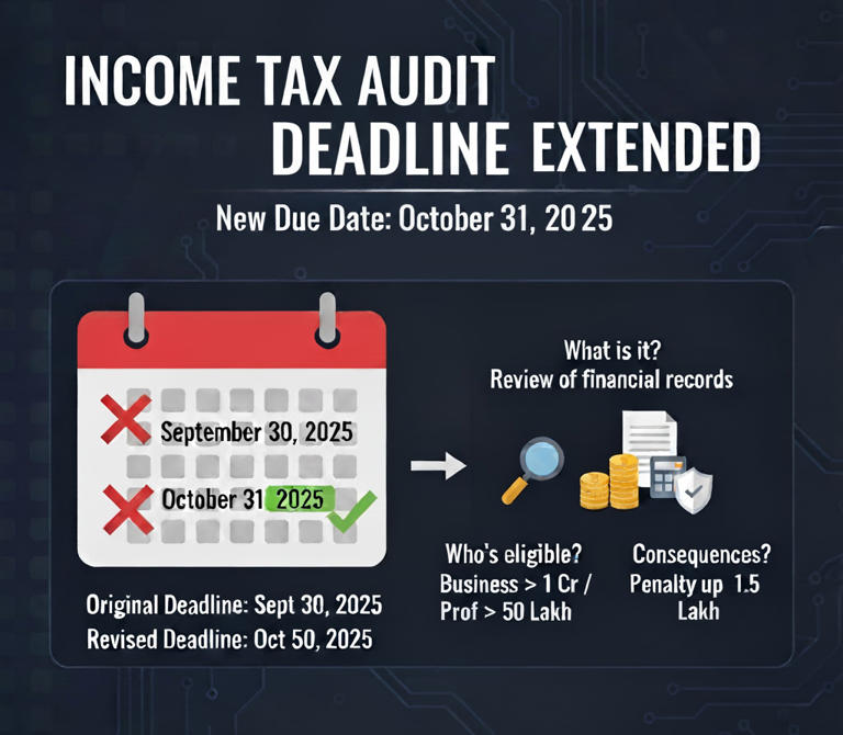 Income tax audit deadline extension: From eligibility, deadline to ...