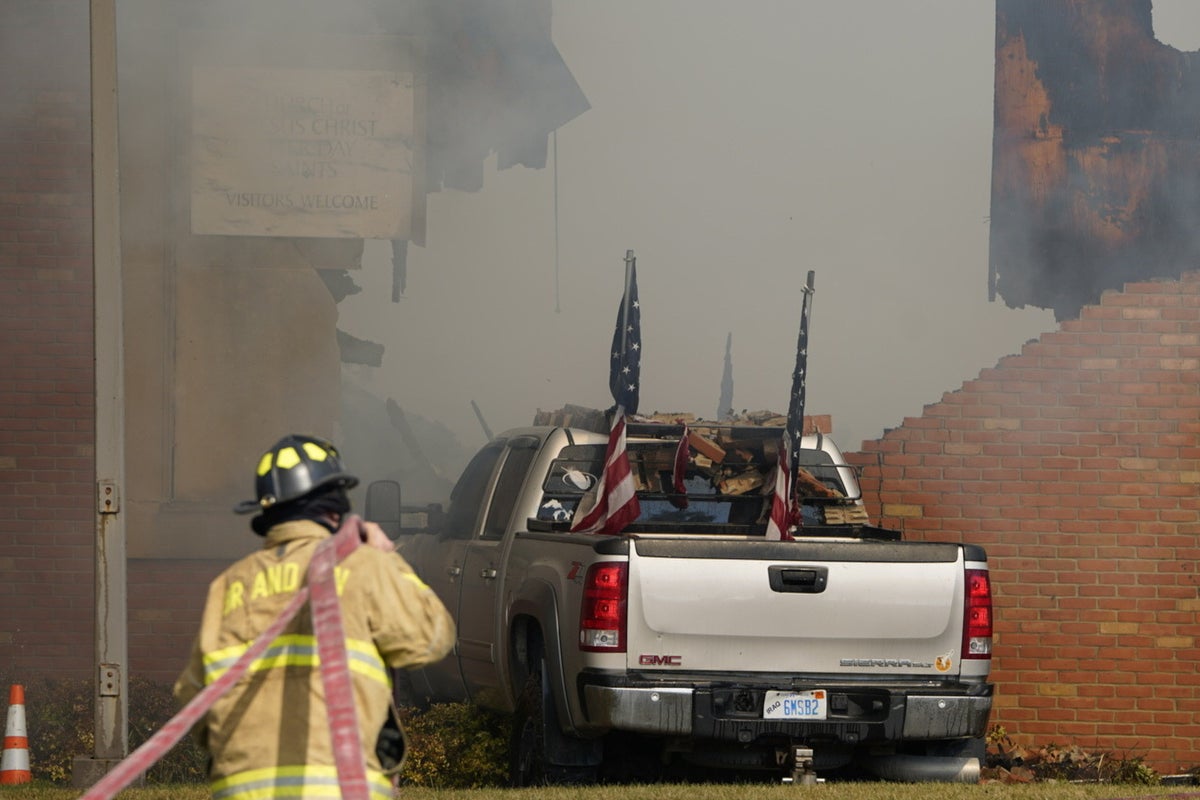 Police remain on scene at burned out Michigan church after shooting and ...