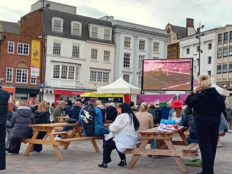 In pictures: Northampton celebrates at fanzone as Red Roses win Rugby ...