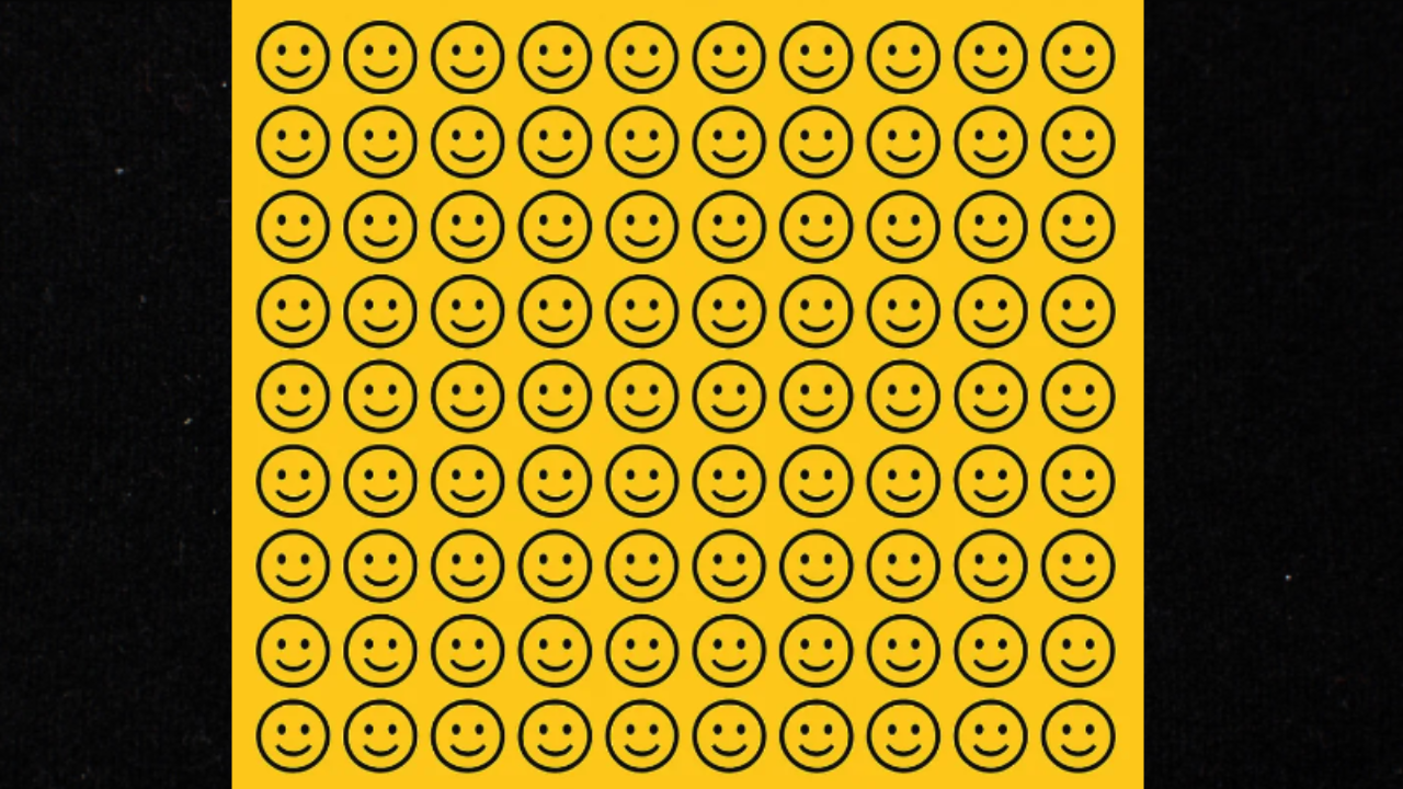 Optical Illusion: Can You Spot The Odd Smiley In Under 10 Seconds!