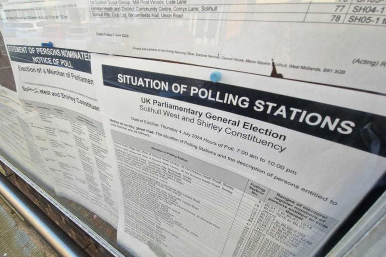 Changes on where to vote in Solihull as new polling stations listed
