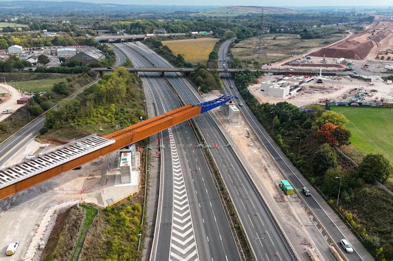M6 reopens near Birmingham Airport early after HS2 viaduct work