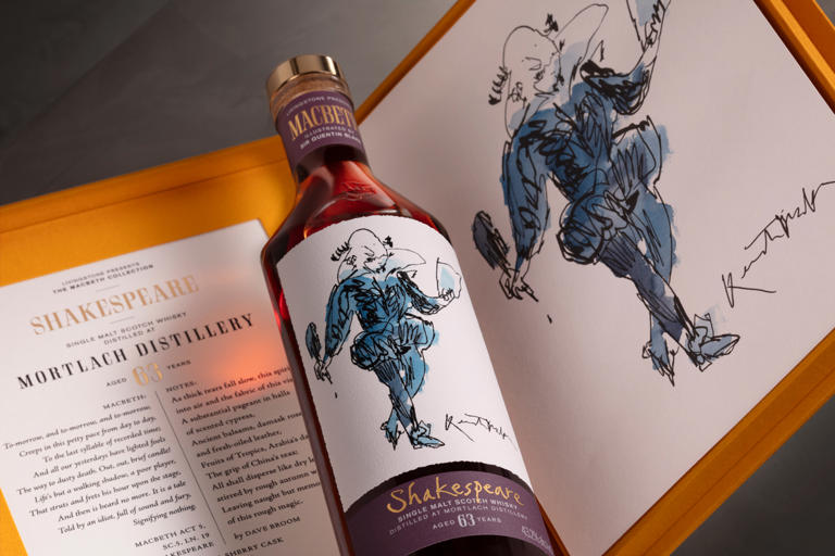 Rare Quentin Blake Whisky Bottle on Show in London